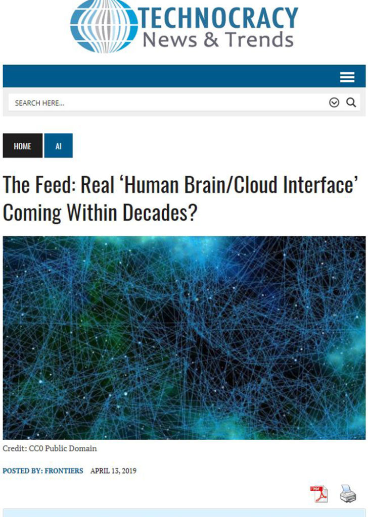 Updated – Worldwide Press for “Human Brain/Cloud Interface” – NanoApps ...
